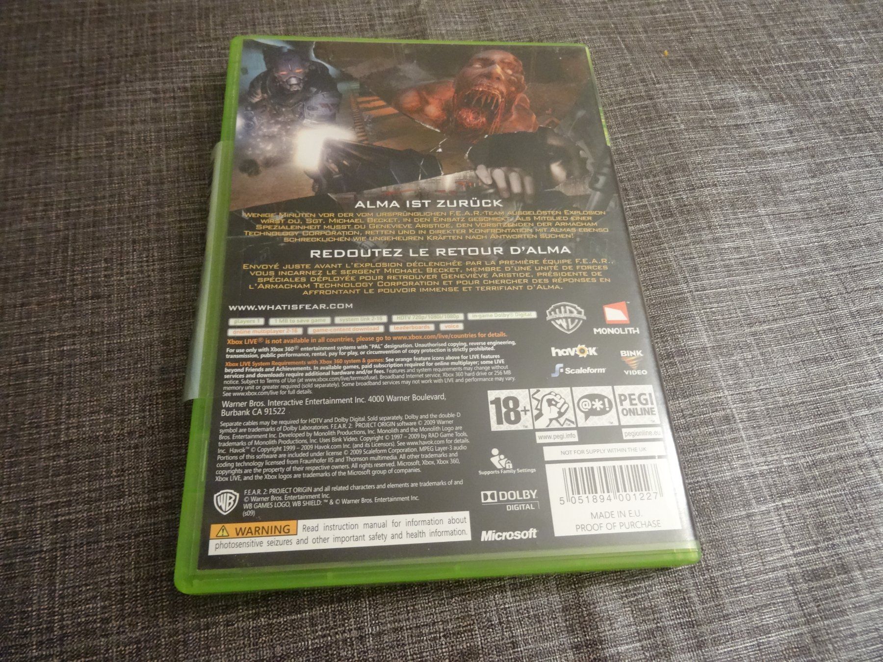 Xbox 360 Spiel: F.E.A.R. 2 FEAR 2 - Project Origin (Gebraucht) in Olten ...