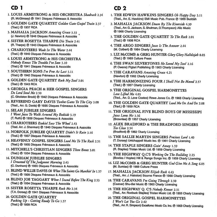 Trésors du Gospel - 4 CD's Box avec 80 titres (Gebraucht) in Savagnier für CHF 4 – mit Lieferung ...