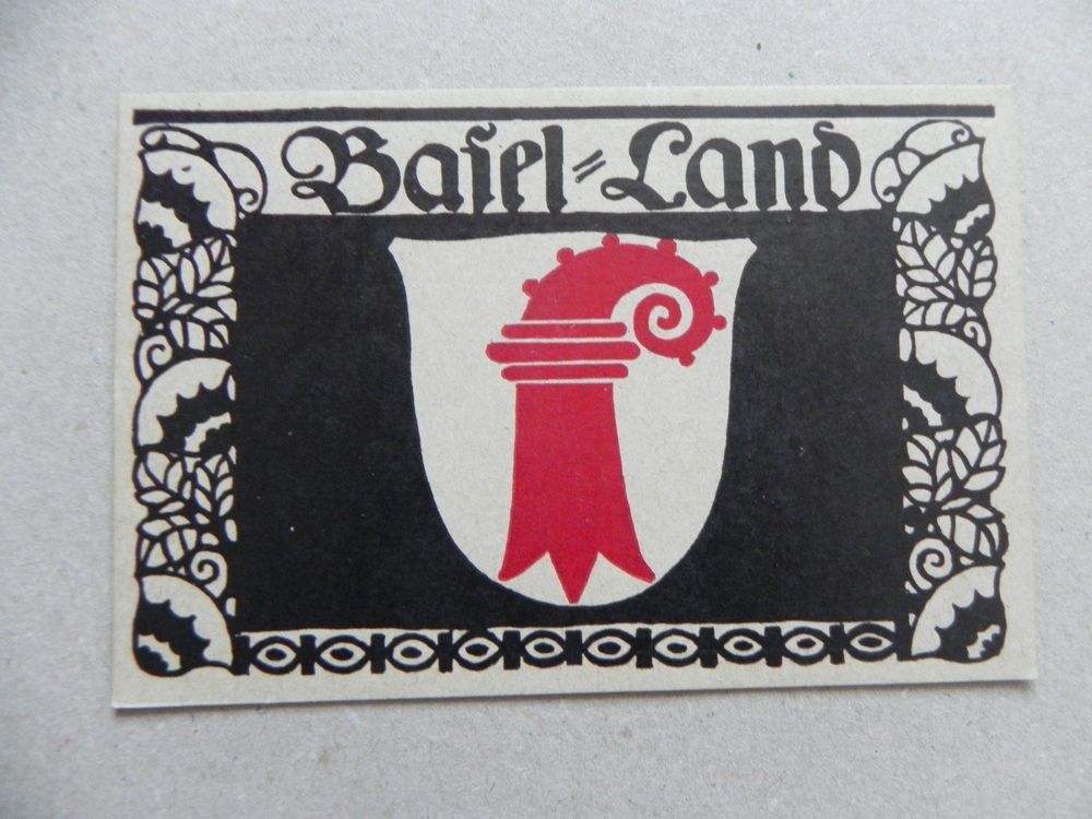 Karte Wappen Basel Land 1910 (Gebraucht) in Siebnen für CHF 19.8 – mit ...