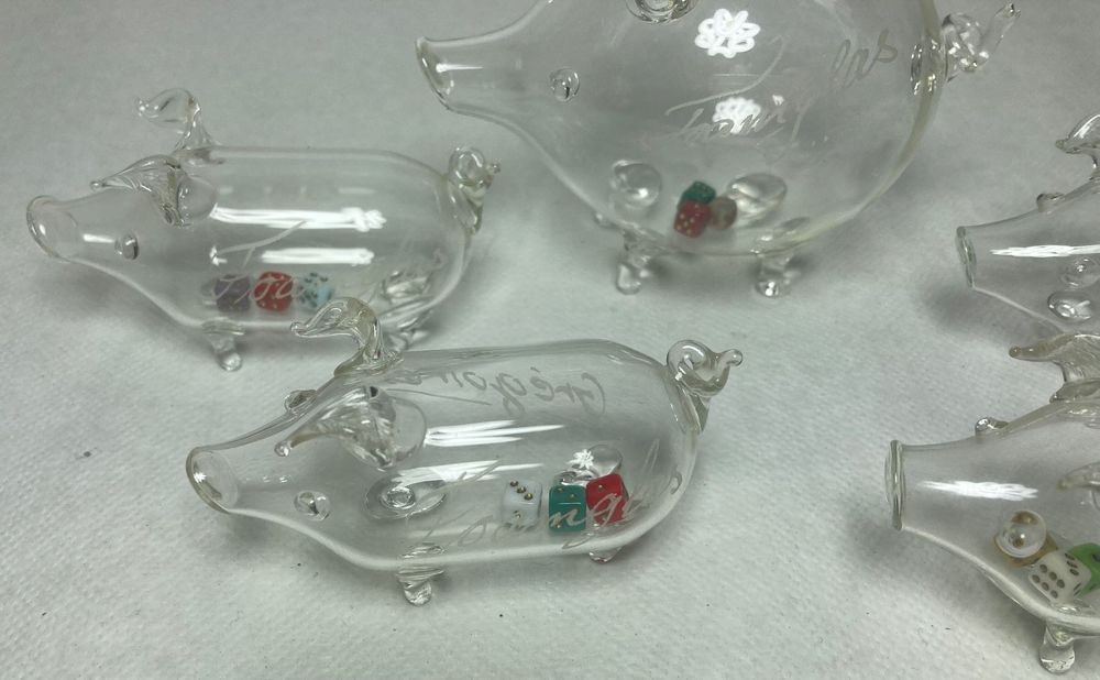 GLASFOAM SUPERBES COCHONS EN VERRE PORTE BOHNEUR (Gebraucht) in ...