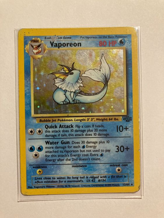 Pokémon Vaporeon Holo Jungle Base Set (Gebraucht) in Genève für CHF 7 ...