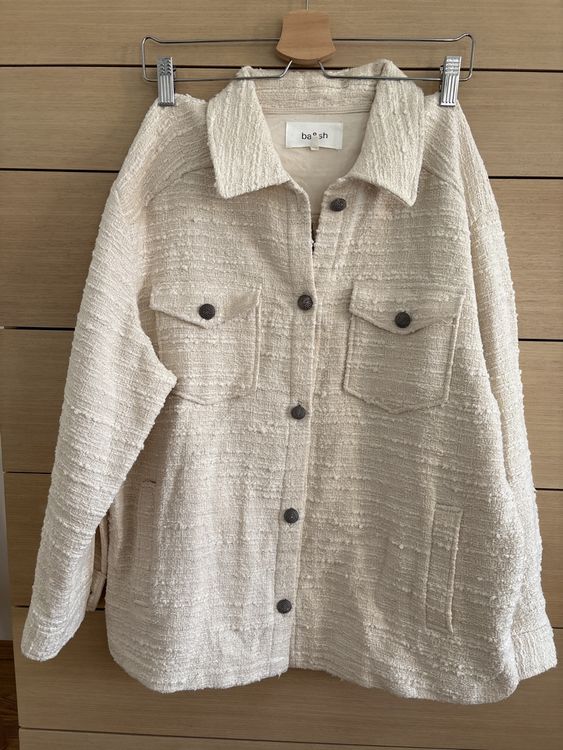 Chic ba&sh Tweed Jacket, Size 2, Off-White | Kaufen auf Ricardo