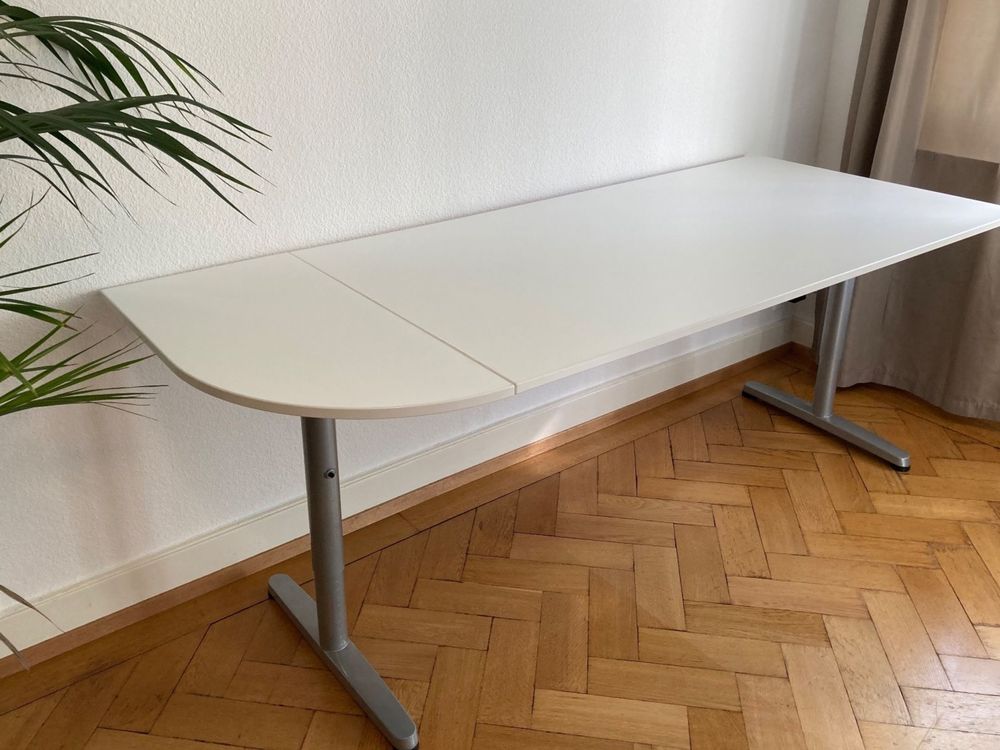 IKEA GALANT Schreibtisch weiss 200 x 80 cm, Höhe verstellbar (Gebraucht ...