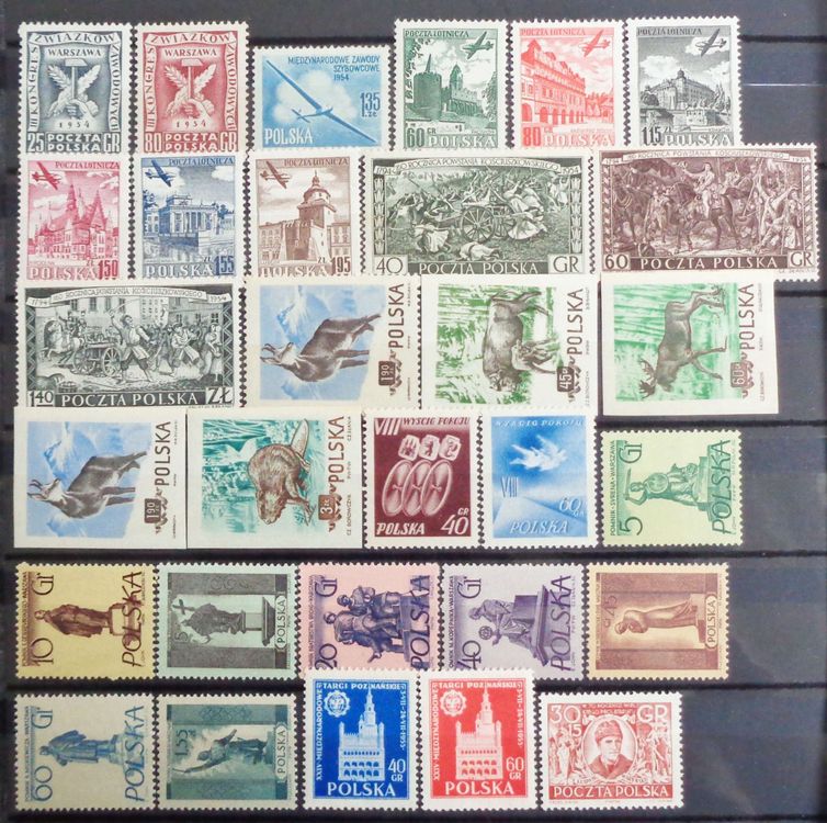 POLSKA: Postfrische ** aus 1952–1955 (Neu (gemäss Beschreibung)) in ...
