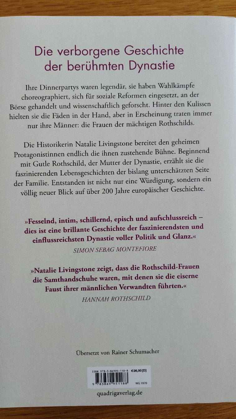 Natalie Livingstone: Die Frauen der Rothschilds - Buch (Neu (gemäss ...