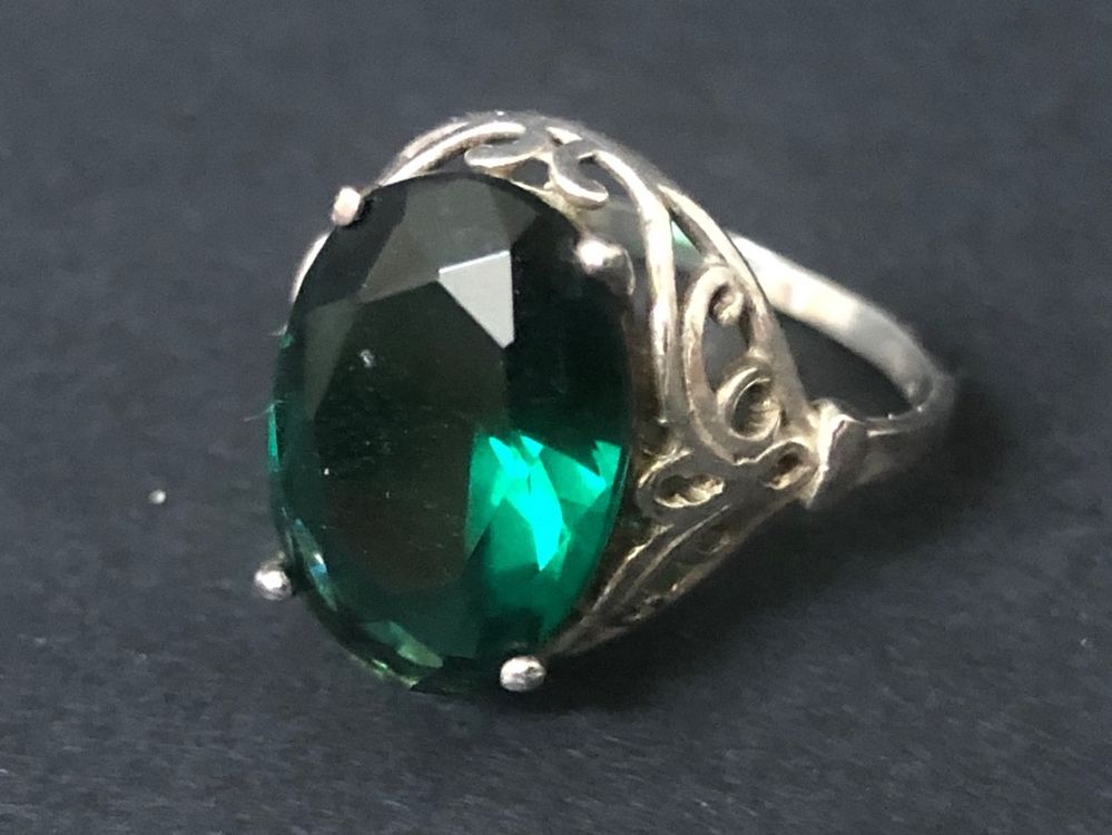 Antiker Silber Ring mit Turmalin 835 | Kaufen auf Ricardo