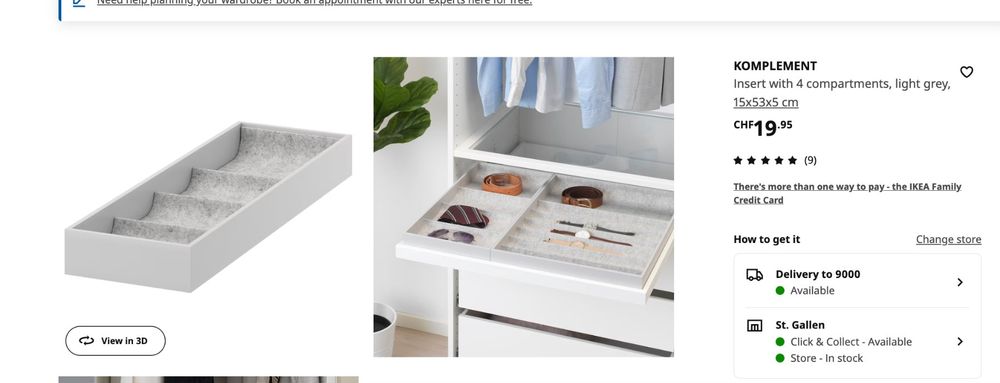 IKEA Pax Wardrobe Komplement Accessory Pieces Trays Rails | Kaufen auf ...