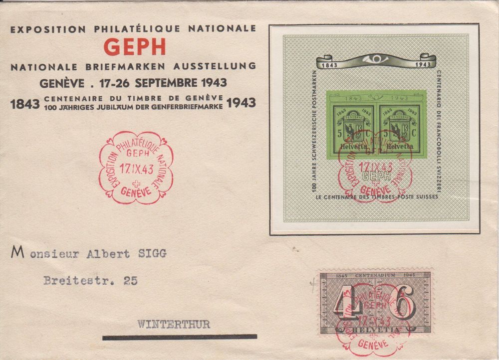 Brief 1943 GEPH mit Block W18 | Kaufen auf Ricardo