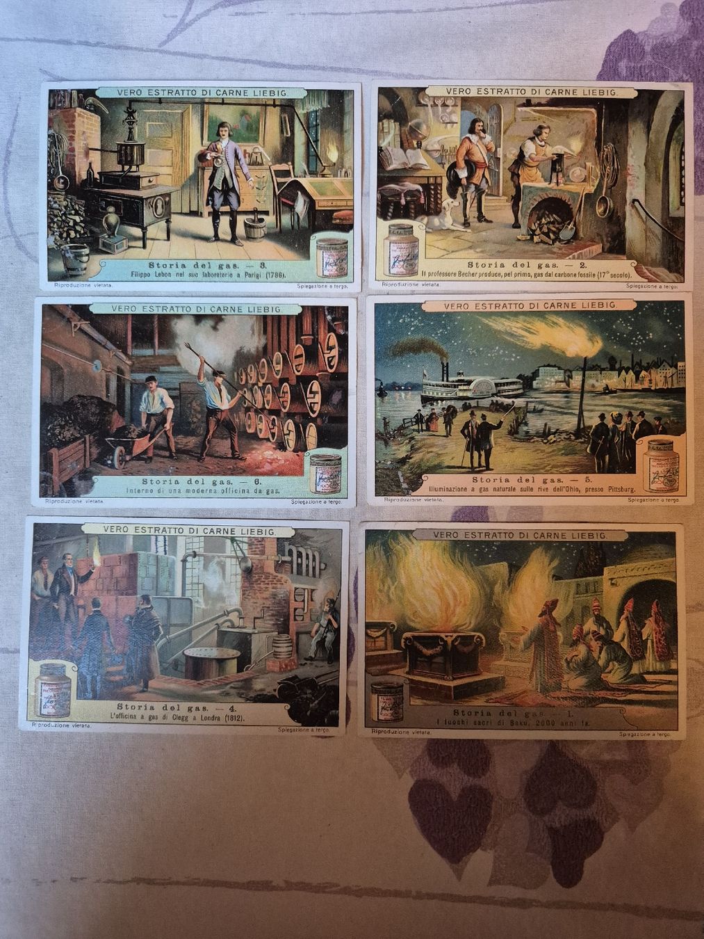 Collezione figurine Liebig "Storia del gas", ra (Usato) a Monte Carasso ...