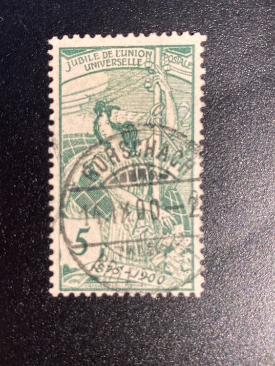 Schweiz 1900 UPU 5 Rp. Vollstempel RORSCHACH 14.IX.00 (Gebraucht) in Liestal für CHF 1 – mit ...
