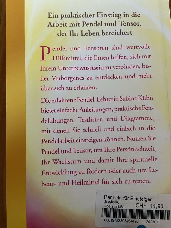 Pendeln für Einsteiger (Pendel& Tensor) | Kaufen auf Ricardo