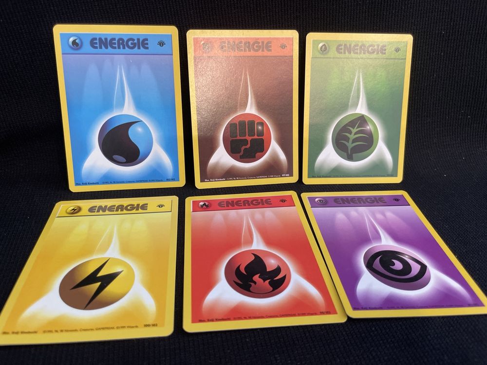 Energie 1. edition Base basis 102 97 98 99 100 101 Pokemon (Gebraucht ...