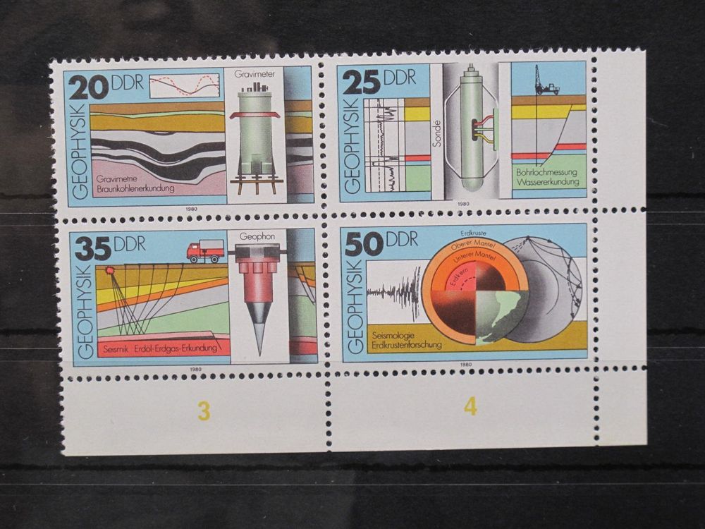 DDR 1980 Geophysik 4er Block** (Gebraucht) in Wil SG für CHF 1.5 – mit Lieferung auf Ricardo kaufen