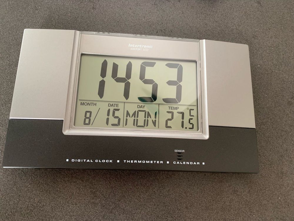 Digital-clook-Thermometer-Calendar JUMBO display Intertronic (Gebraucht ...