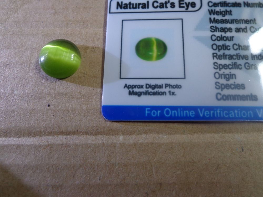 VRAI/ECHTE 5.90ct Cat eye TOP VVS+certificat (Neu (gemäss Beschreibung ...