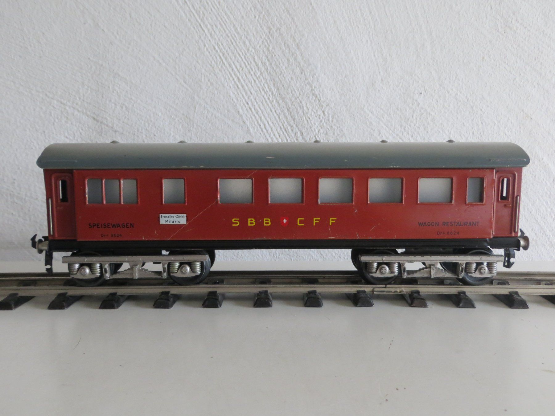 Buco Spur 0: Speisewagen Dr 8624, rot, Blech, ohne OVP (Gebraucht) in ...