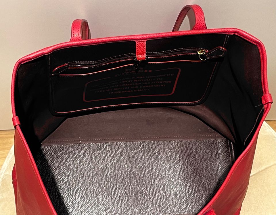 COACH SHOPPER TASCHE MEGA LEDER ROT SCHÖN | Kaufen auf Ricardo