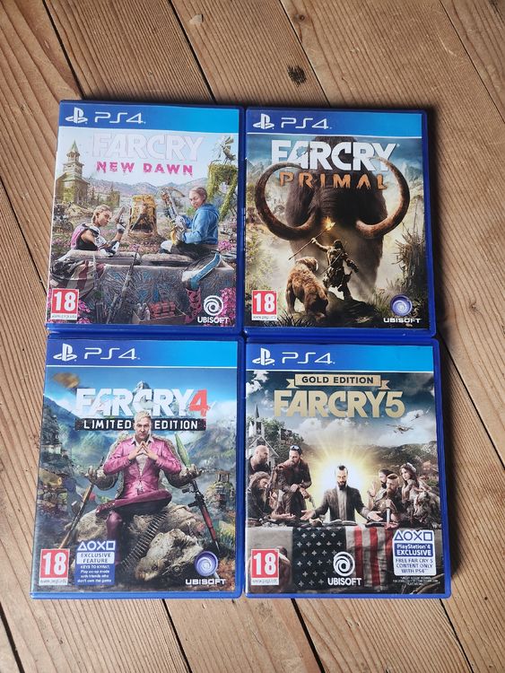 PS4 Far Cry Bundle (4 Games) – New Dawn, Primal, 4, 5 Gold (Gebraucht ...