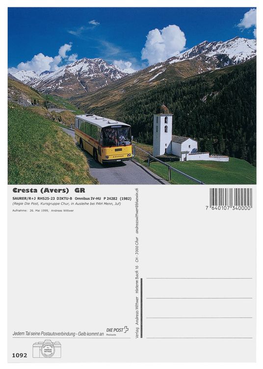 Cresta Juf Avers Andeer Postauto Saurer RH525-23 P 24282 (Neu (gemäss Beschreibung)) in Bern für ...