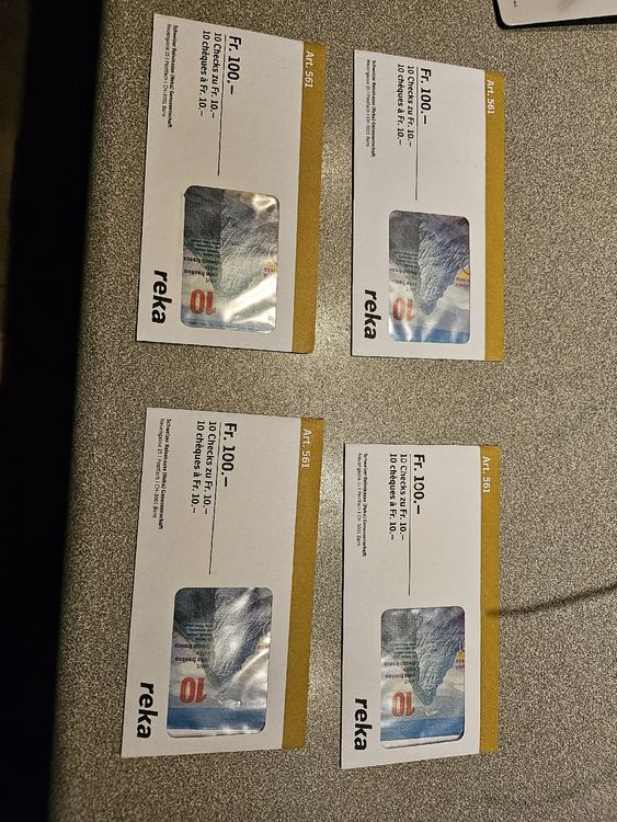 Reka Checks im Wert von 400 CHF sehr günstig zu verkaufen (Neu und ...