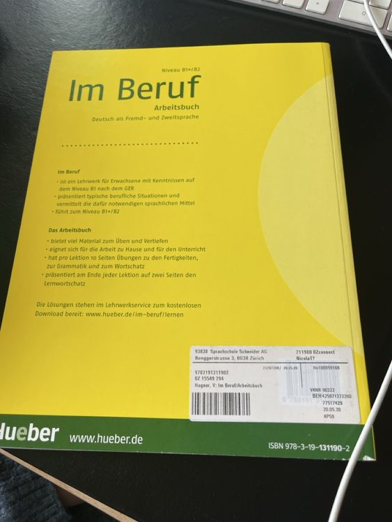 Deutsch im Beruf B1/B2 - Arbeitsbuch von Hueber Verlag (Gebraucht) in Zürich für CHF 7 – mit ...