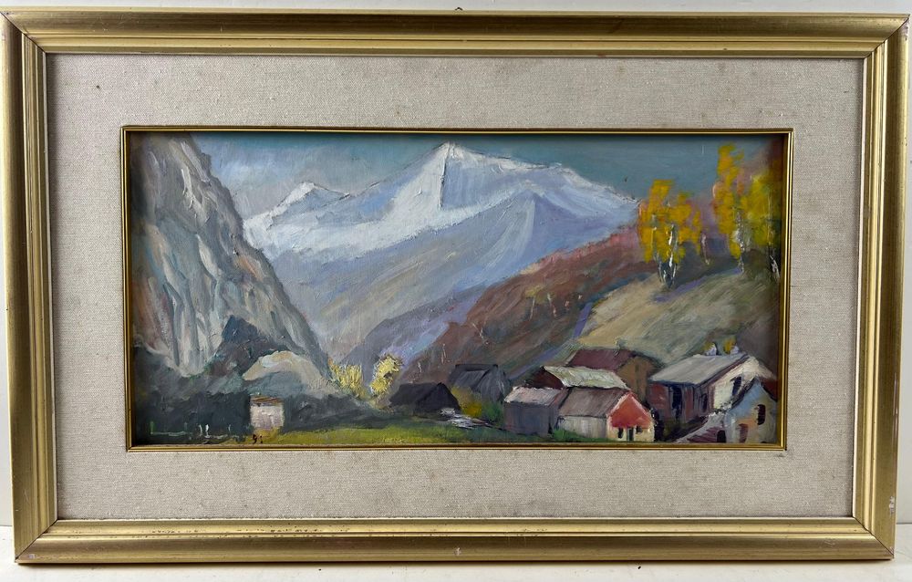 Sinischa Christen (1922-2007) Berglandschaft Gemälde Signier (Gebraucht ...