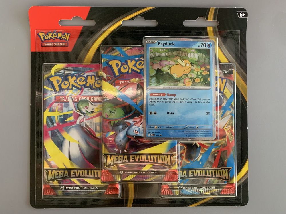 Mega Evolution EN 3 Pack blister Psyduck version (Neu und ...