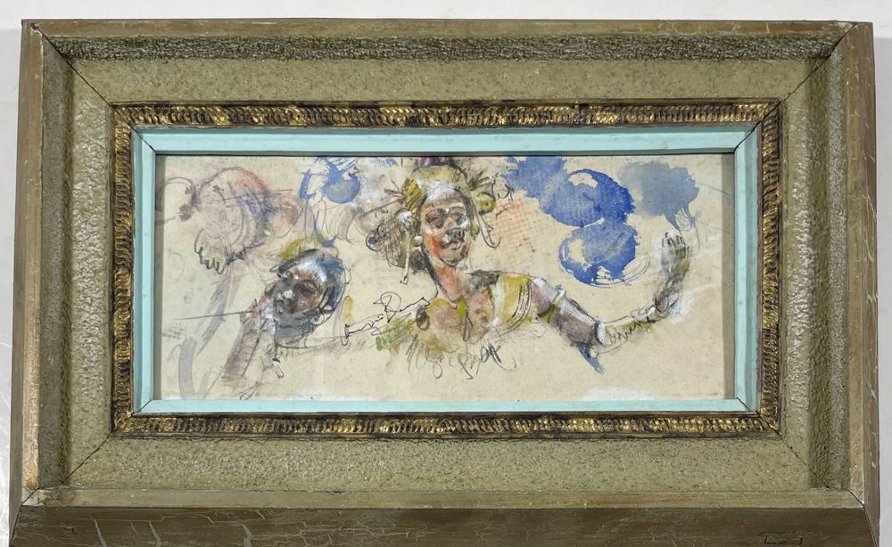 Sehr Interessante Mischtechnik unleserlich Signiert (Gebraucht) in Root für CHF 10 – mit ...