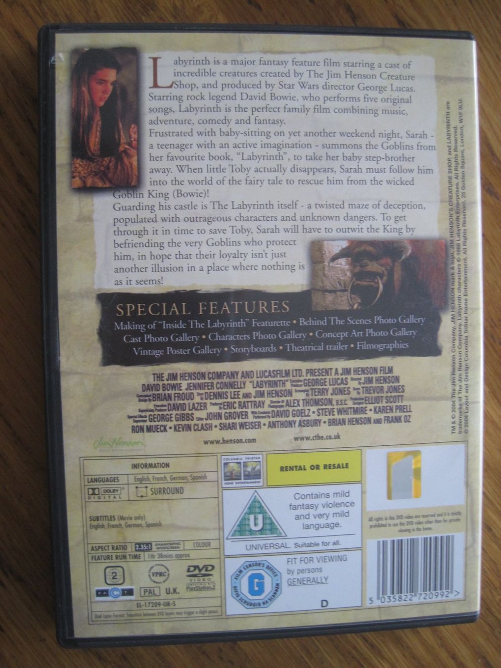 Labyrinth Collector Edition DVD 📀 David Bowie Jenn Connelly (Gebraucht ...