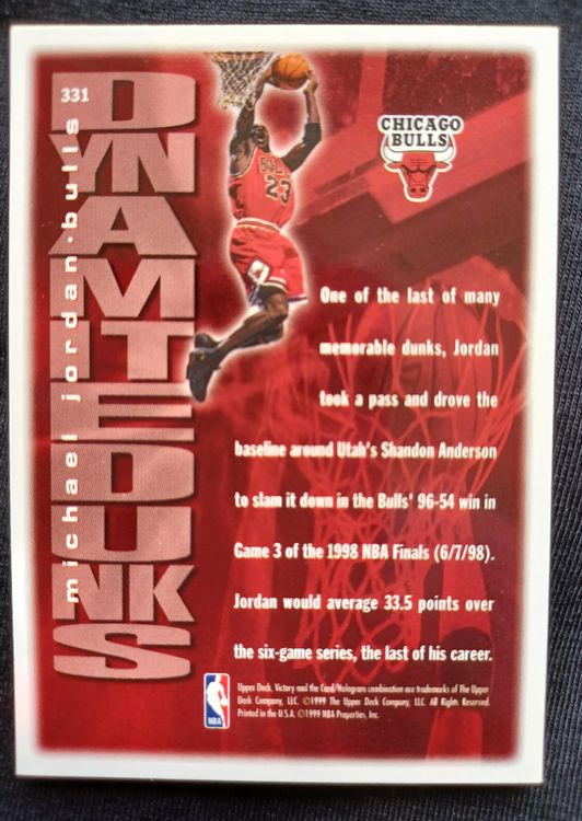 NBA Michael Jordan Dynamite Dunks Sport Card | Kaufen auf Ricardo