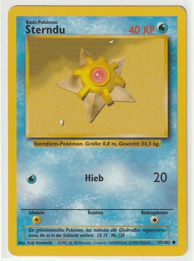 Pokémon Sterndu (65/102), Basis Base Set (Gebraucht) in Biel/Bienne für ...