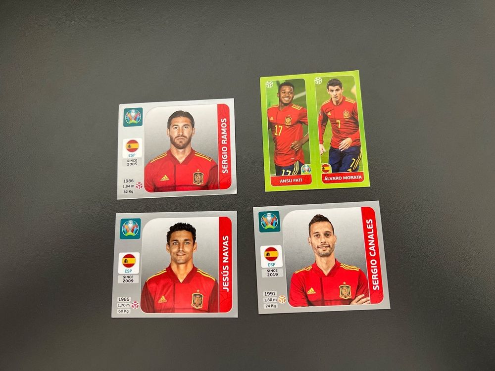 Panini EM 2020 / 519,521,522,538 Spanien | Kaufen auf Ricardo