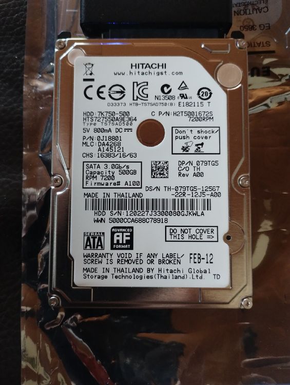 2x 500GB HDD Hitachi (Gebraucht) in zollikofen für CHF 3 – mit ...