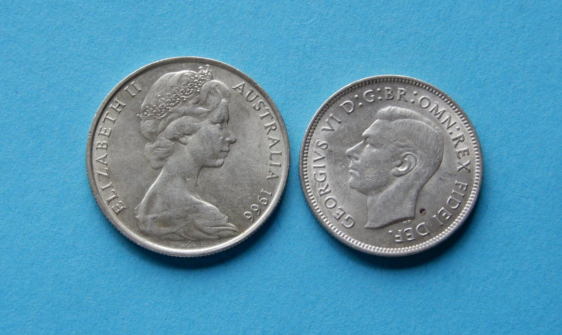 Münzen Australien 50 Cents und 1 Florin Silber (Gebraucht) in ...