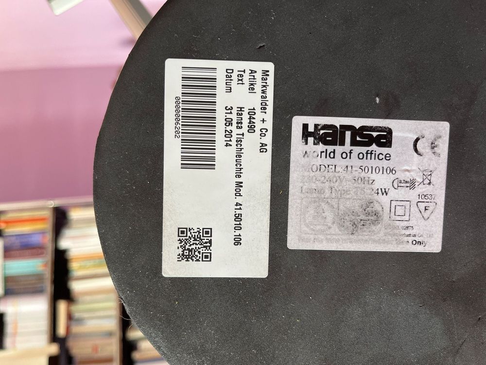 Bürotischlampe Hansa Tischleuchte Mod. 41.5010.106 | Kaufen auf Ricardo