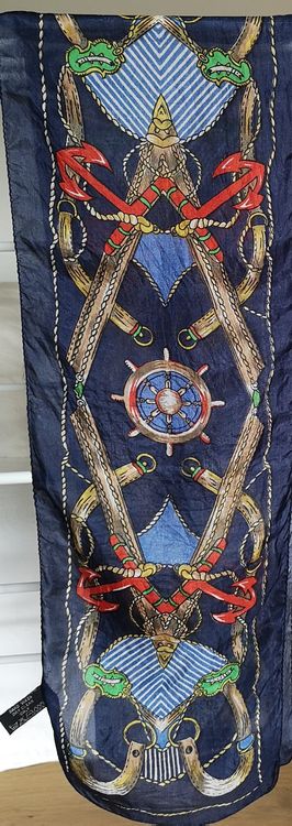 Seidenfoulard Seidenschal Carlo Orsini 20x150 cm Marinelook (Gebraucht ...