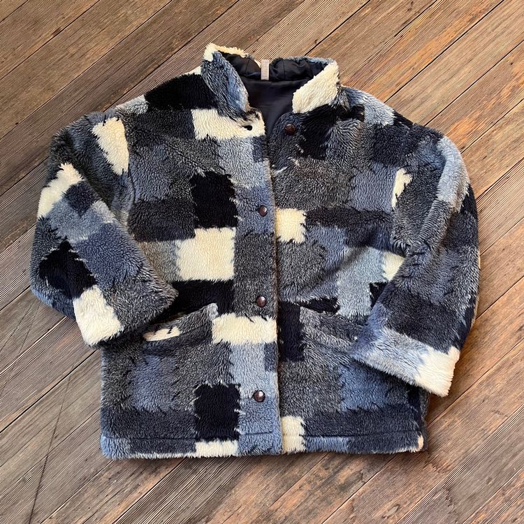 Vintage Teddy Fleece Pattern Jacket - L/XL (Gebraucht) in Bern für CHF ...