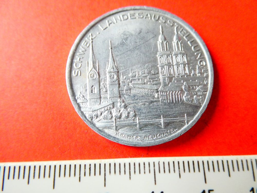 Landi-Medaille 1939 - Variante Paul Kramer Neuchatel (Gebraucht) in Hinterforst für CHF 1 – mit ...