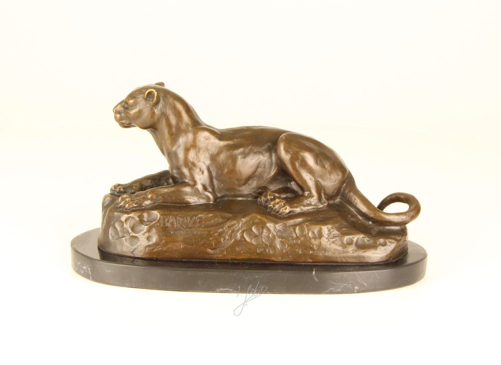 Bronzefigur Künstlerbronze Löwin Löwe Lion Leo Bronze (Neu und ...