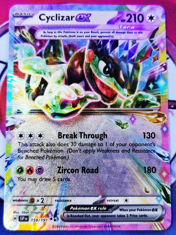 Pokémon Cyclizar ex 159/191 Surging Sparks EN (Neu (gemäss Beschreibung ...