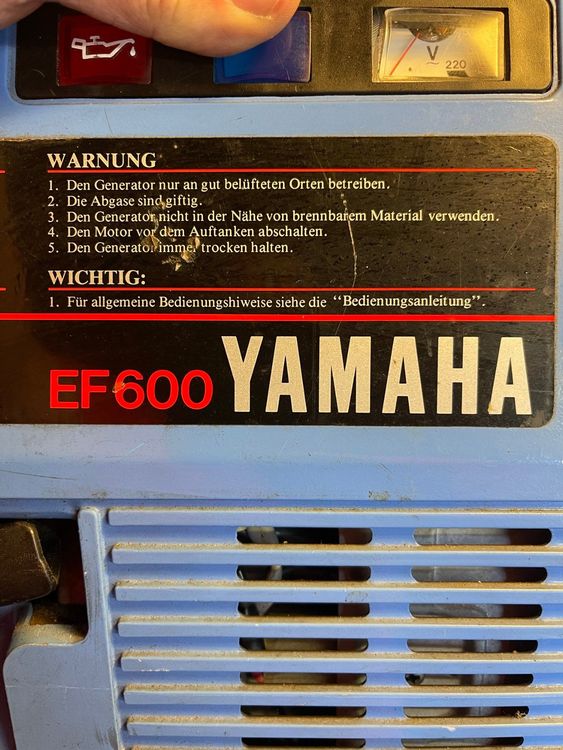 Yamaha EF600 600 Watt Generator, Inverter (Gebraucht) in Etzgen für CHF 250 – nur Abholung auf ...