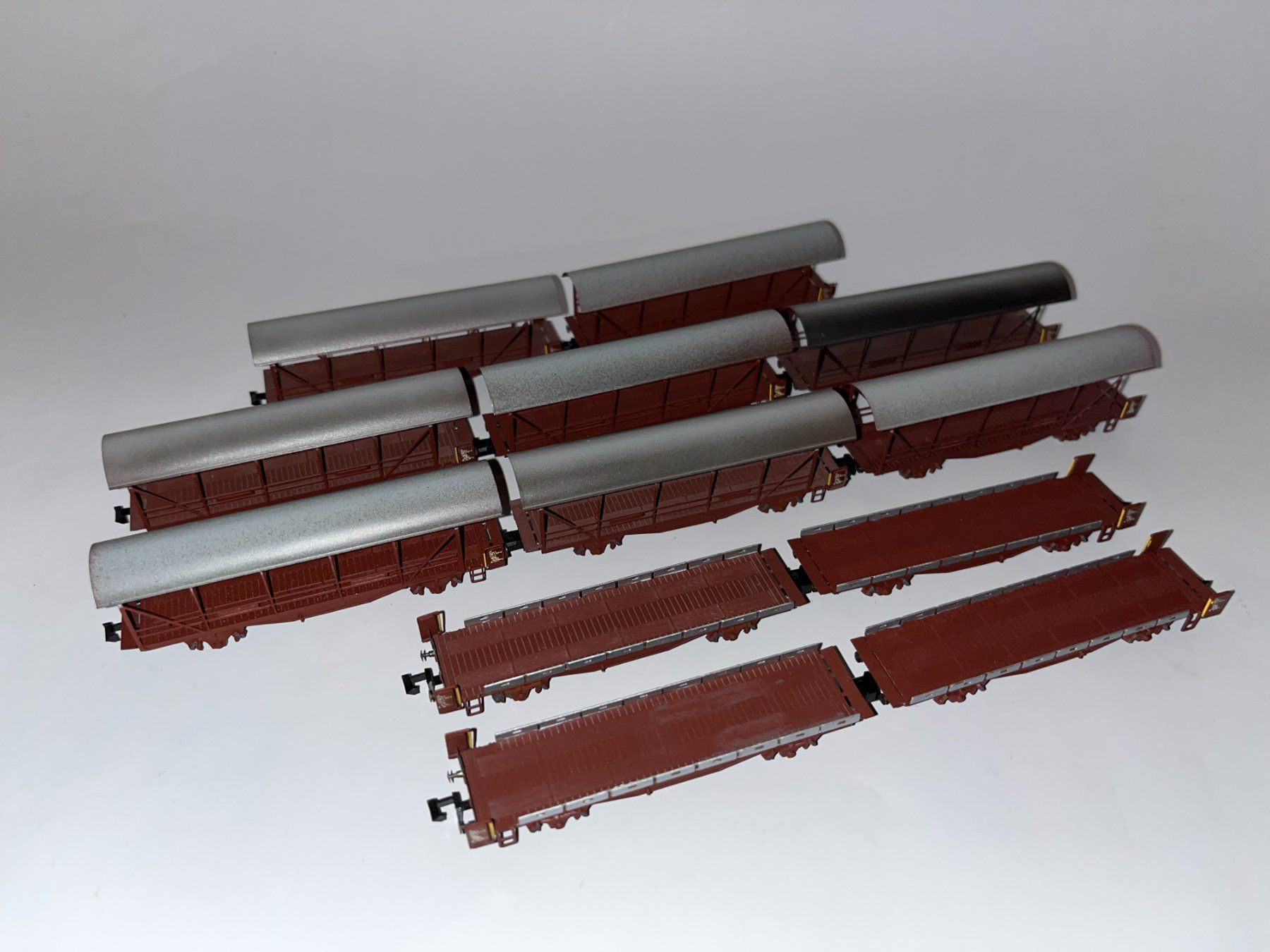 METROPOLI Spur N 12 Stück Messing Autotransportwagen BLS (Gebraucht) in ...