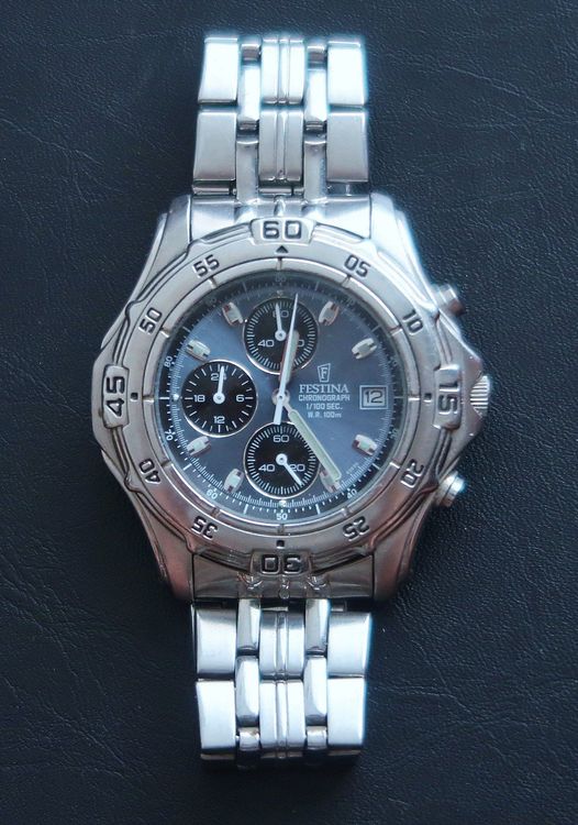 Festina Herrenuhr blau - Modele Depose 6503 - Chronograph (Gebraucht ...
