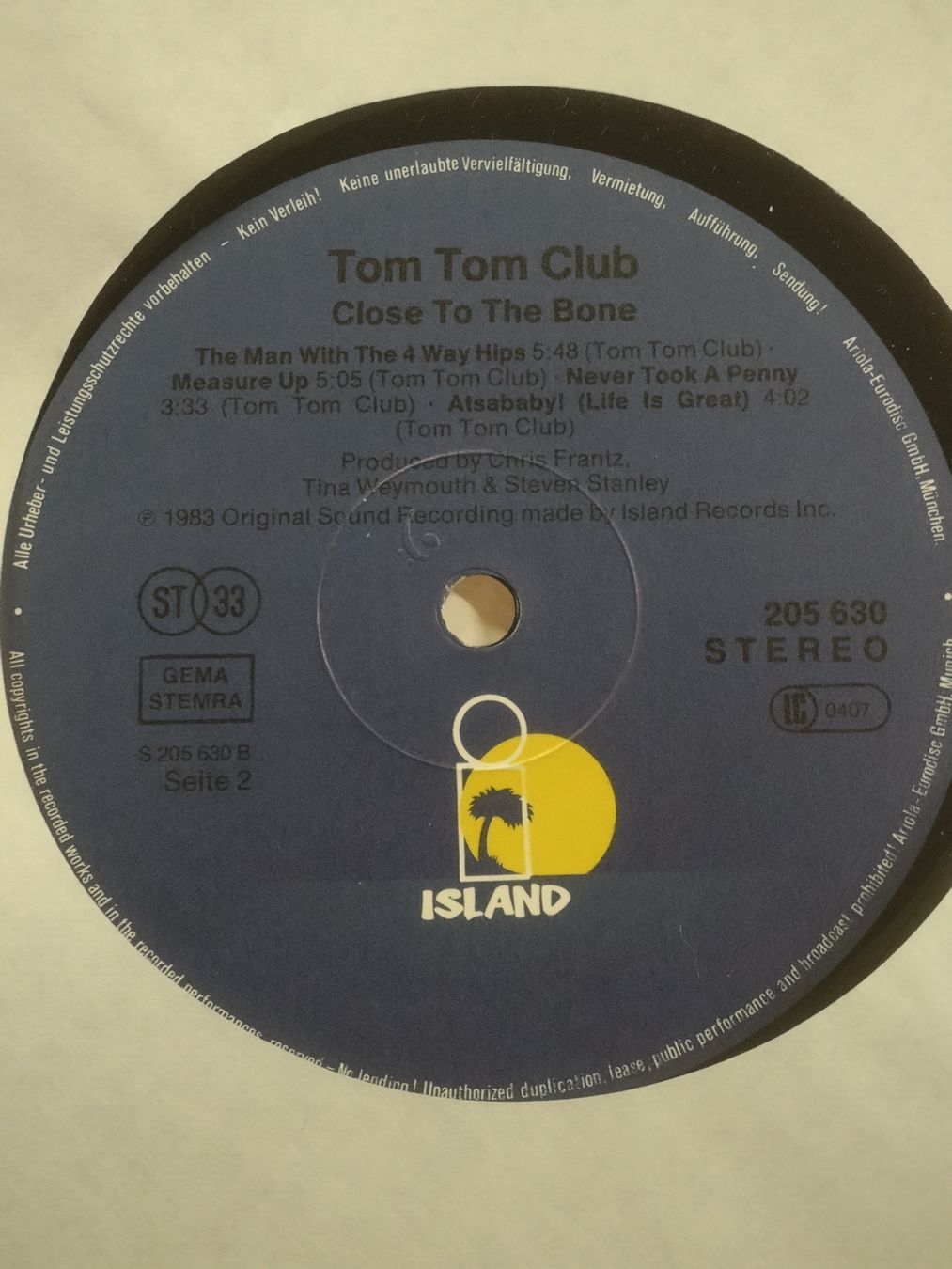 Vinyle Tom Tom Club - Close To The Bone VG (Gebraucht) in Farvagny-le ...