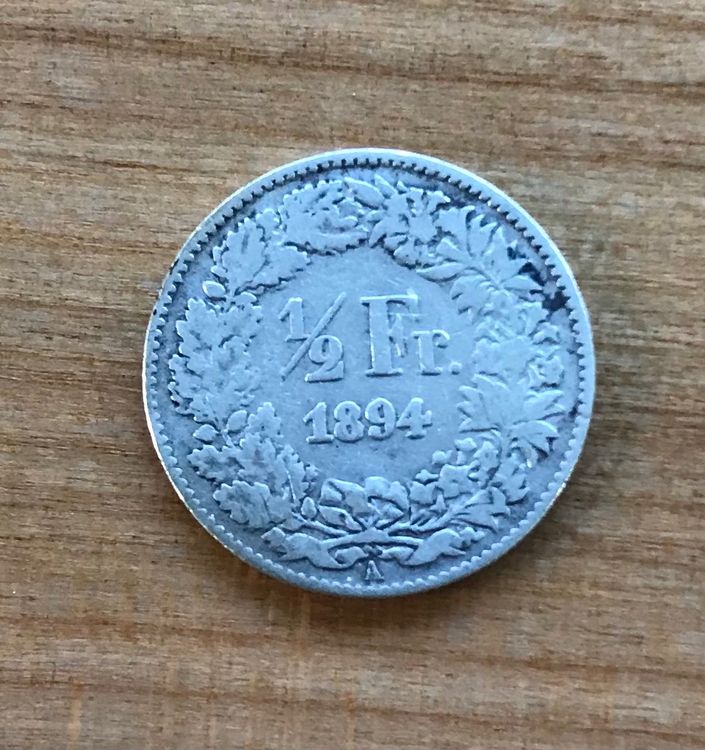 1/2 Franken 1894 Silber (Gebraucht) in Roggliswil für CHF 9 – mit Lieferung auf Ricardo kaufen