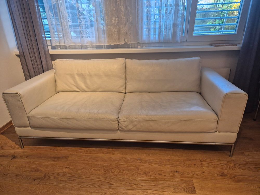 Ikea Arild weisses 3er Leder Sofa (Gebraucht) in Wallisellen für CHF 20 – nur Abholung auf ...