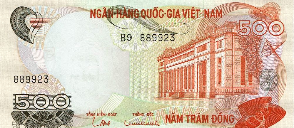 Südvietnam 500 Dong ND(1970) P-28 UNZ Serie B9 (Neu (gemäss ...