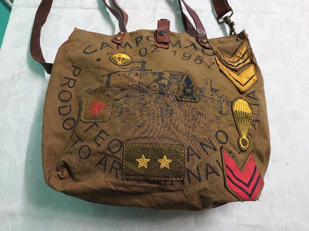 Campomaggi Tasche Canvas Leder Vintage Italien Look (Gebraucht) in ...