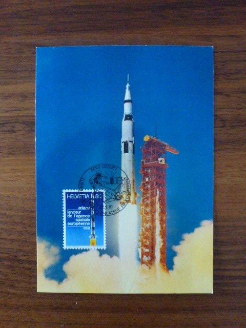 Maximumkarte Raumfahrt. Start der Saturn V-Rakete (Gebraucht) in ...