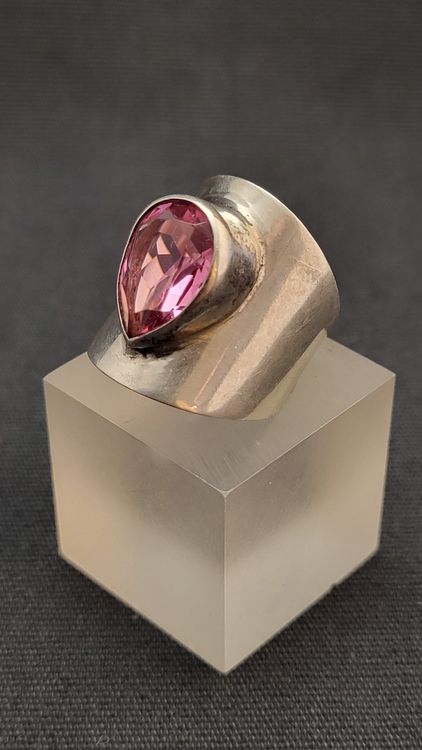 Silberring mit rosa Stein (Gebraucht) in Basel für CHF 28 – mit ...